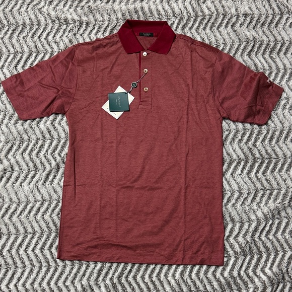 Marbas | Shirts | Marbas Mens Red Striped Polo Golf Shirtsize S Bnwt ...